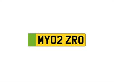 GREEN NUMBER PLATES